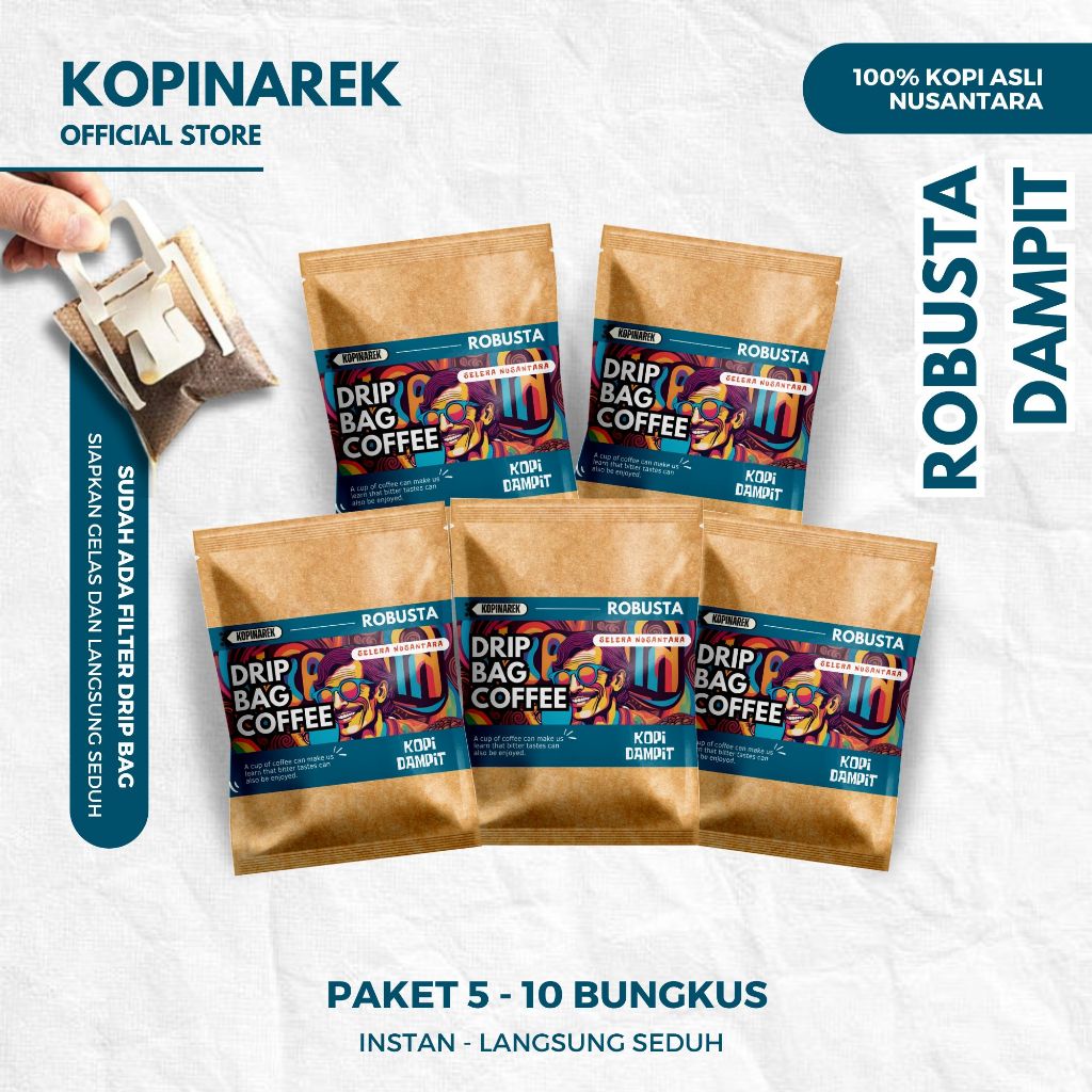 Dripbag Robusta Coffee Package DAMPIT Coffee Drip Bag Sachet Original ...