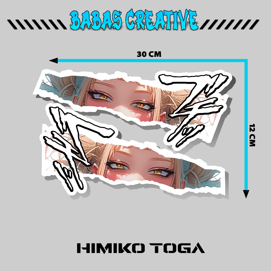 MATA Print CUT STICKER / EYE STICKER / HIMIKO TOGA 2 MOTIF / STOCK DECALS / MOTORCYCLE STICKER ...
