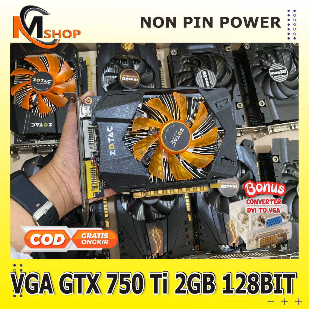 Vga Gaming Card GTX 750 Ti 2GB | Gtx 750 Ti 2 GB GDDR5 128Bit | Shopee ...