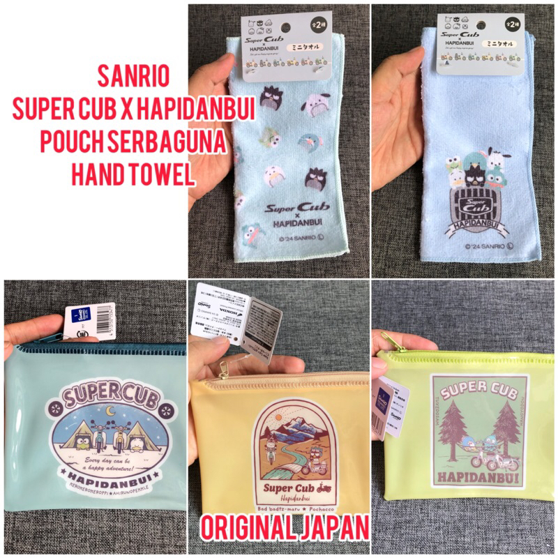 Sanrio super cub x hapidanbui pouch hand towel original japan | Shopee Philippines