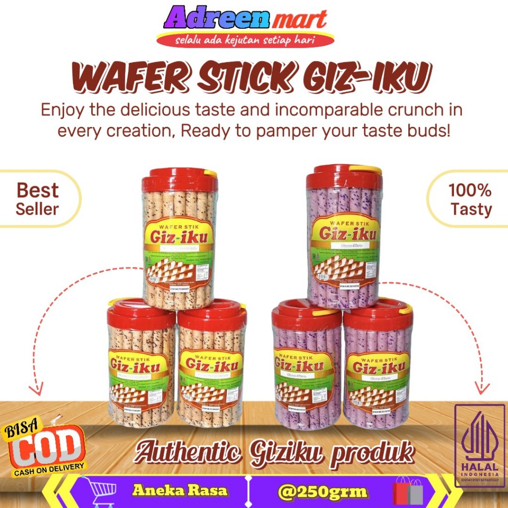 Giziku WAFER STICK JAR 250GRAM | Shopee Philippines
