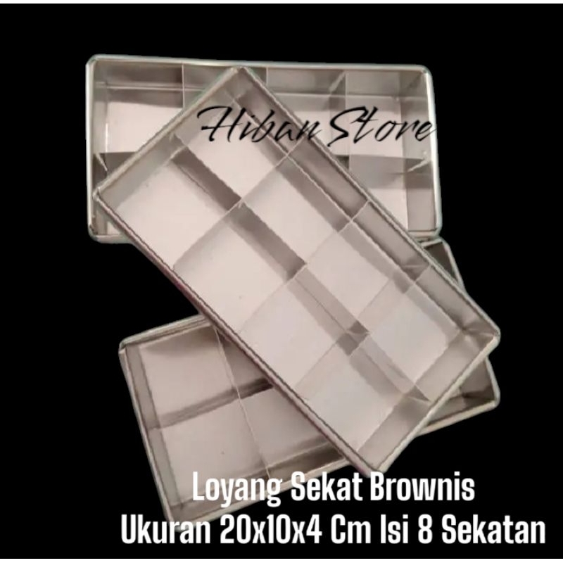 Brownie Pan and Divider Size 20x10x4 Cm Filled with 8 Hole Dividers ...
