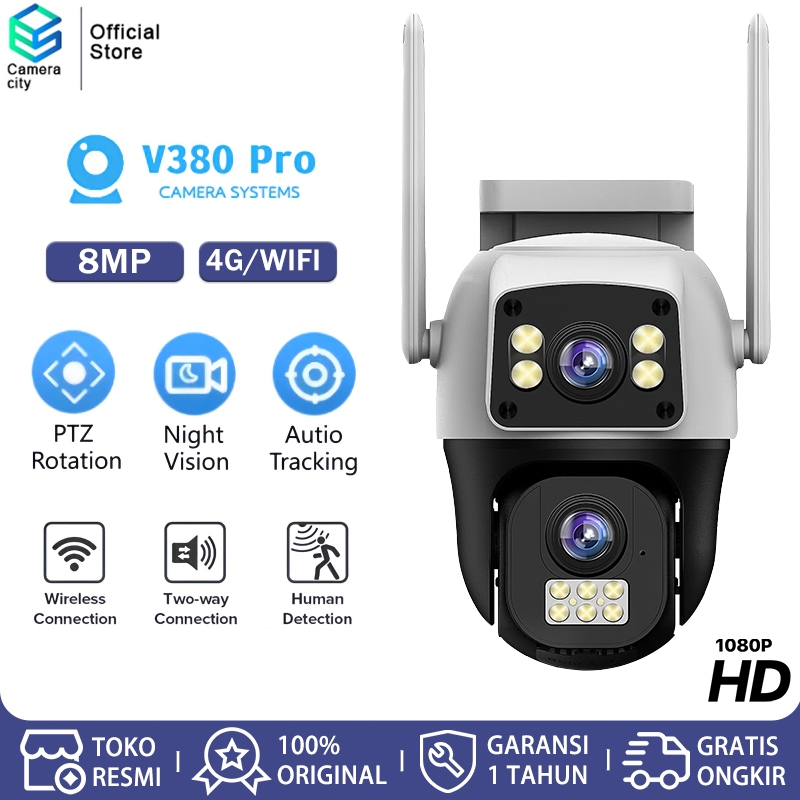 LAYAR Cameracity CCTV 4G WIFI Dual Lens 4K Dual Screen Outdoor PTZ ...