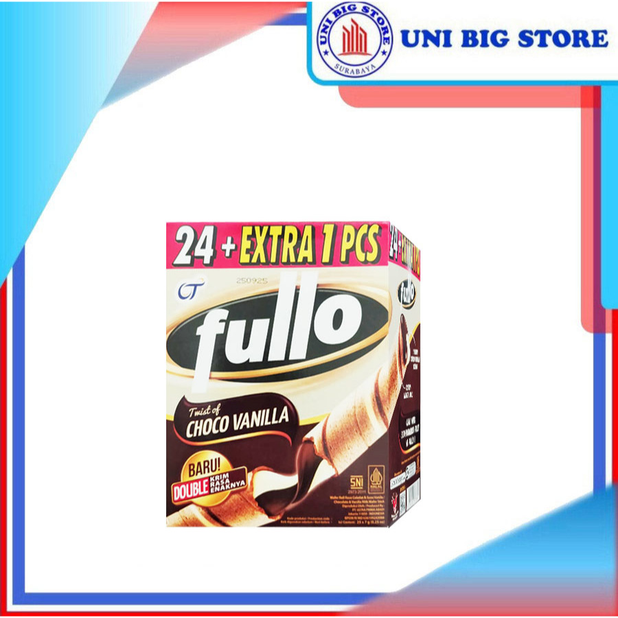FULLO Chocolate Wafer Stick Twist Choco Vanilla 24 Pcs x 7 gr Chocolate ...