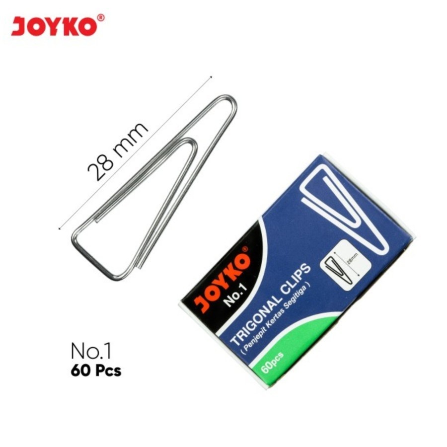 Paperclip Joyko Paper Clip No. 3 (1 box contains 60 pcs) | Shopee ...