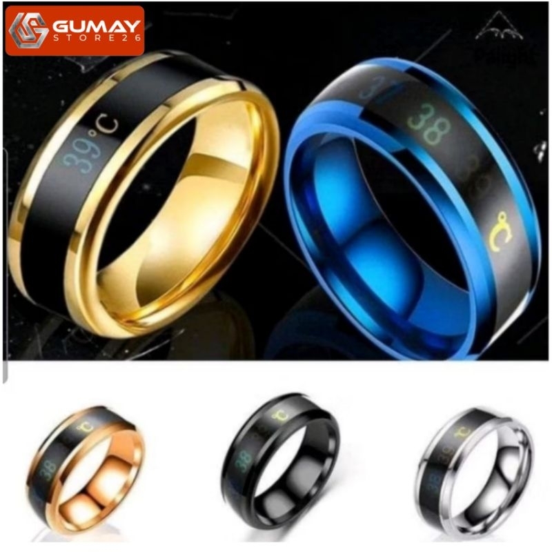 Titanium Thermometer Ring Body Temperature Speaker Thermometer Ring Men ...