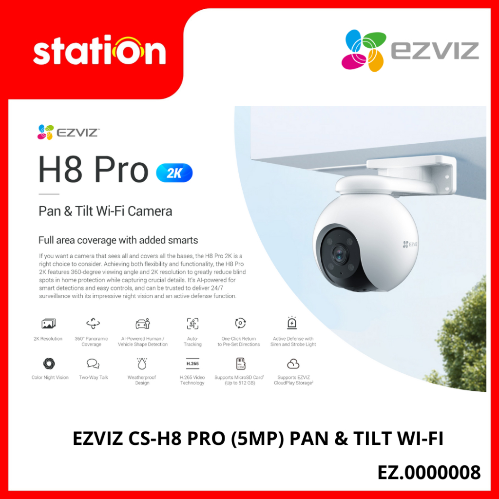 EZVIZ CS-H8C PRO PAN & TILT WI-FI | Shopee Philippines