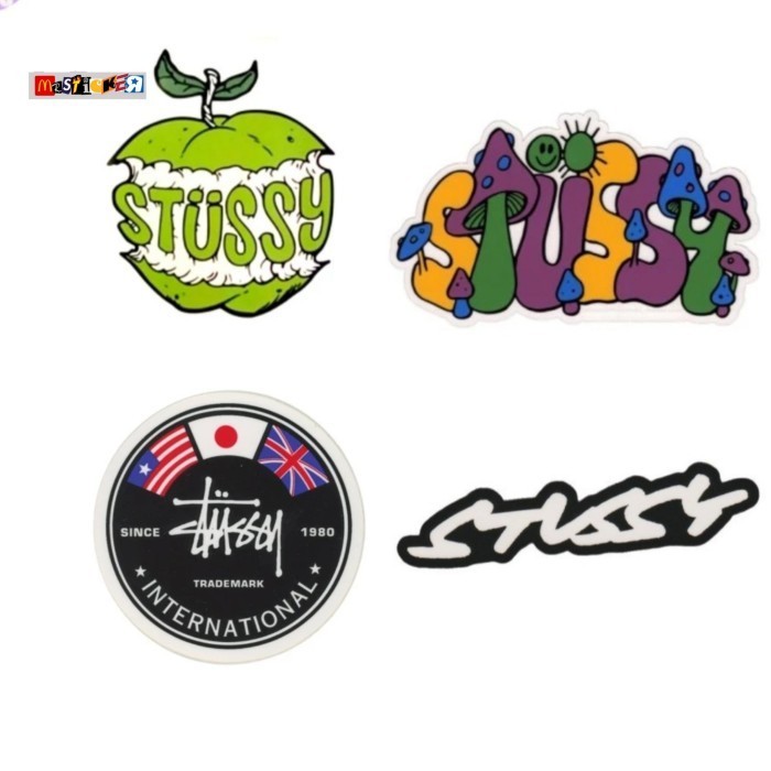Stussy International graphic sticker, die cut logo, streetwear sticker ...