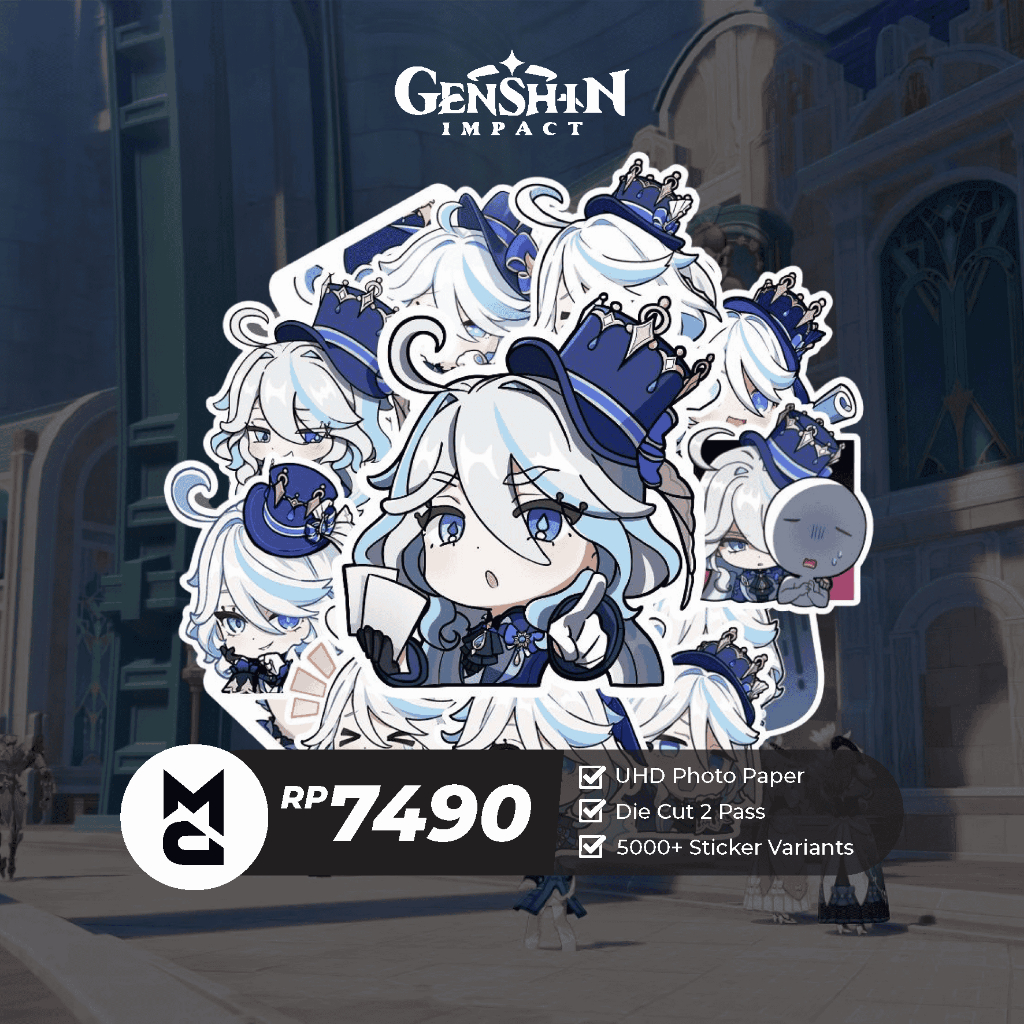 HP Genshin Impact Furina Sticker Cute Aesthetic Anime Sticker Cell ...