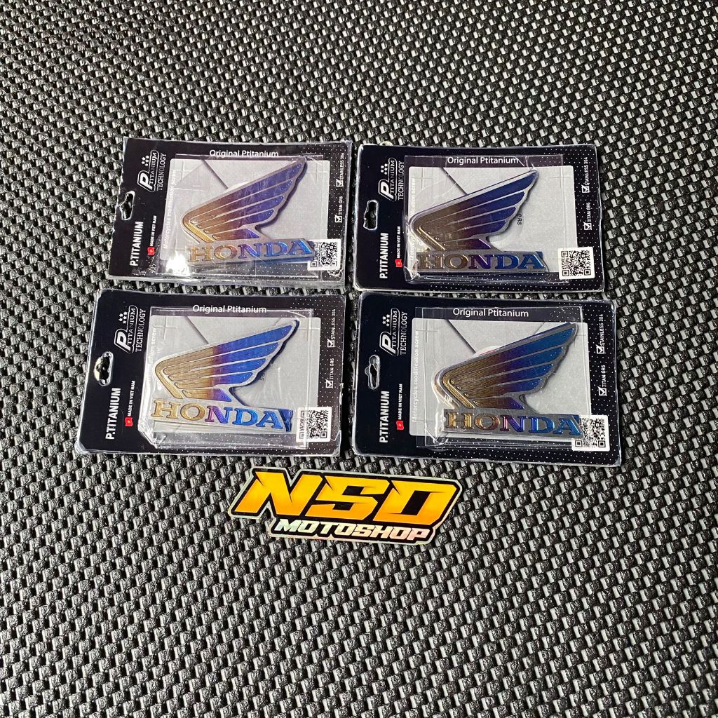 Honda Wing Emblem Titaniun Wing Titanium Honda Wing Emblem Original GR5 ...