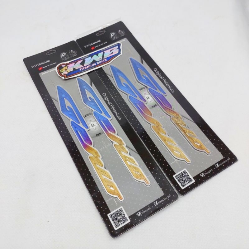 Original honda genio titanium gr5 body logo Emblem, complete color ...