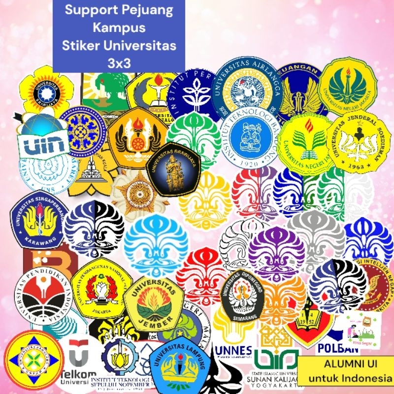 (Support Campus Fighters) 3x3 Mini Stickers MAKARA UI University ...
