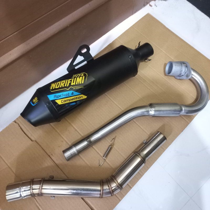 Muffler open 1set Norifumi Black doff Canister Exhaust for Msx 125 Ksr ...