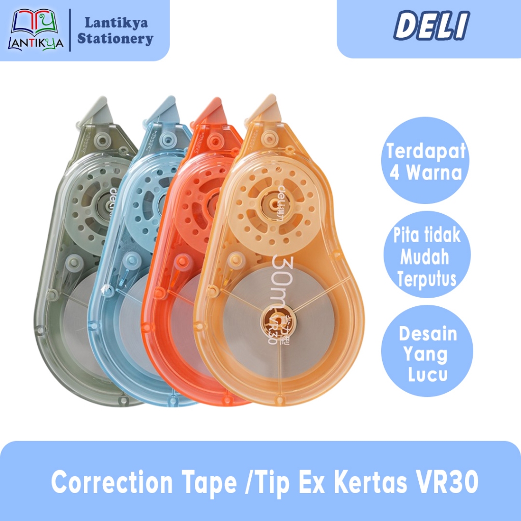 Deli Correction Tape/Tip Ex VR30 paper | Shopee Philippines