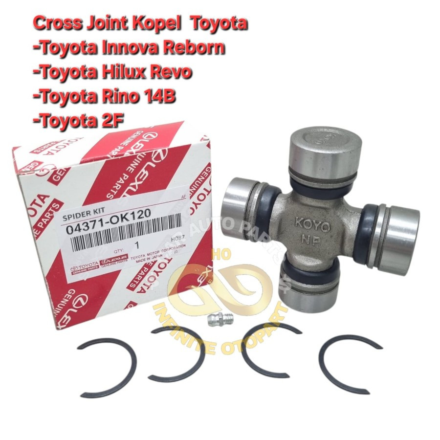CROSS JOINT COUPLE SPIDER KIT HILUX REVO 2GD INNOVA REBORN RINO 14B 2F ...