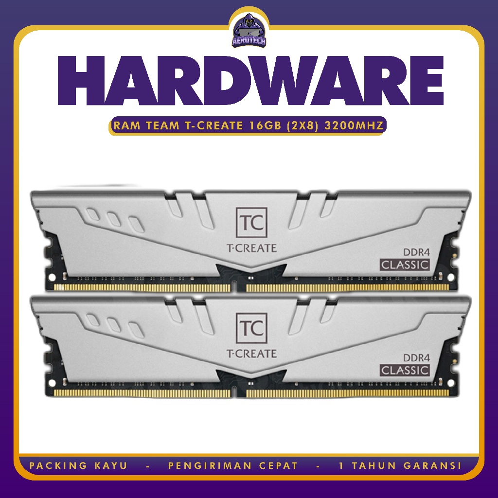 Ram MEMORY TEAM T-CREATE CLASSIC 16GB Kit (8GBX2) DDR4 3200MHz PC4 ...