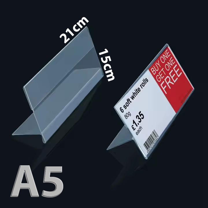 Acrylic Product Price Tag Large A5 Minimarket Slip Price Label / AC54 ...