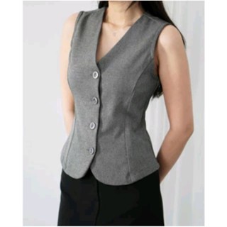 HITAM Cozy De Outfit - Women's Black Vest, Latest Aesthetic Outer Vest ...