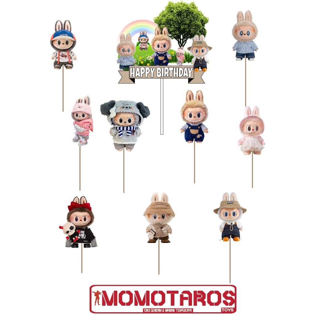 Cake topper Labubu Contents 10pcs | Shopee Philippines