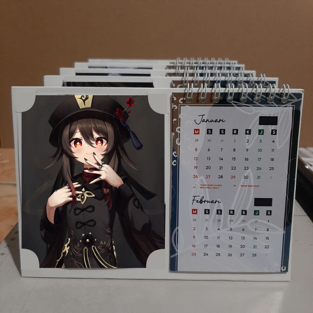 Genshin IMPACT HUTAO RAIDEN XIAO YAEMIKO Sitting Calendar | Shopee ...