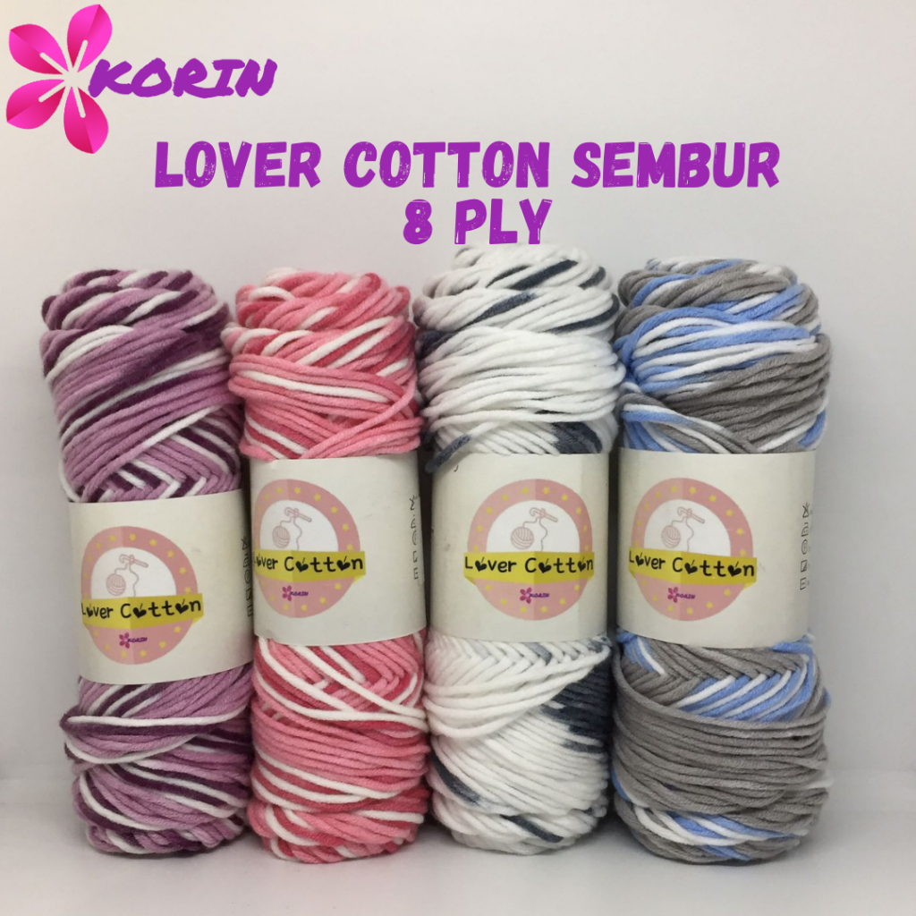 KATUN Lover Cotton Spray Korin Yarn 8ply / Soft Acrylic Rainbow Yarn ...