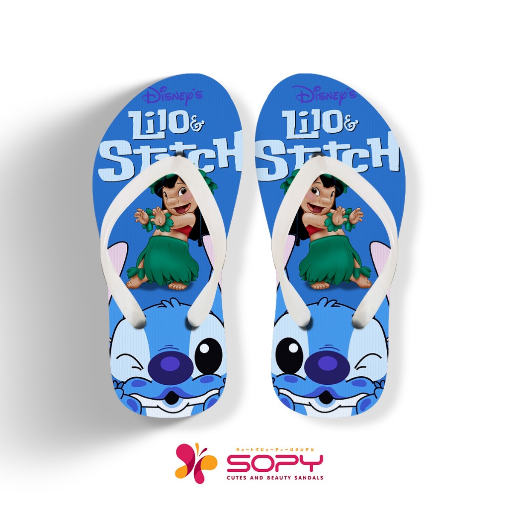 Lilo Stitch Kids Blue Cute Flip Flops | Shopee Philippines