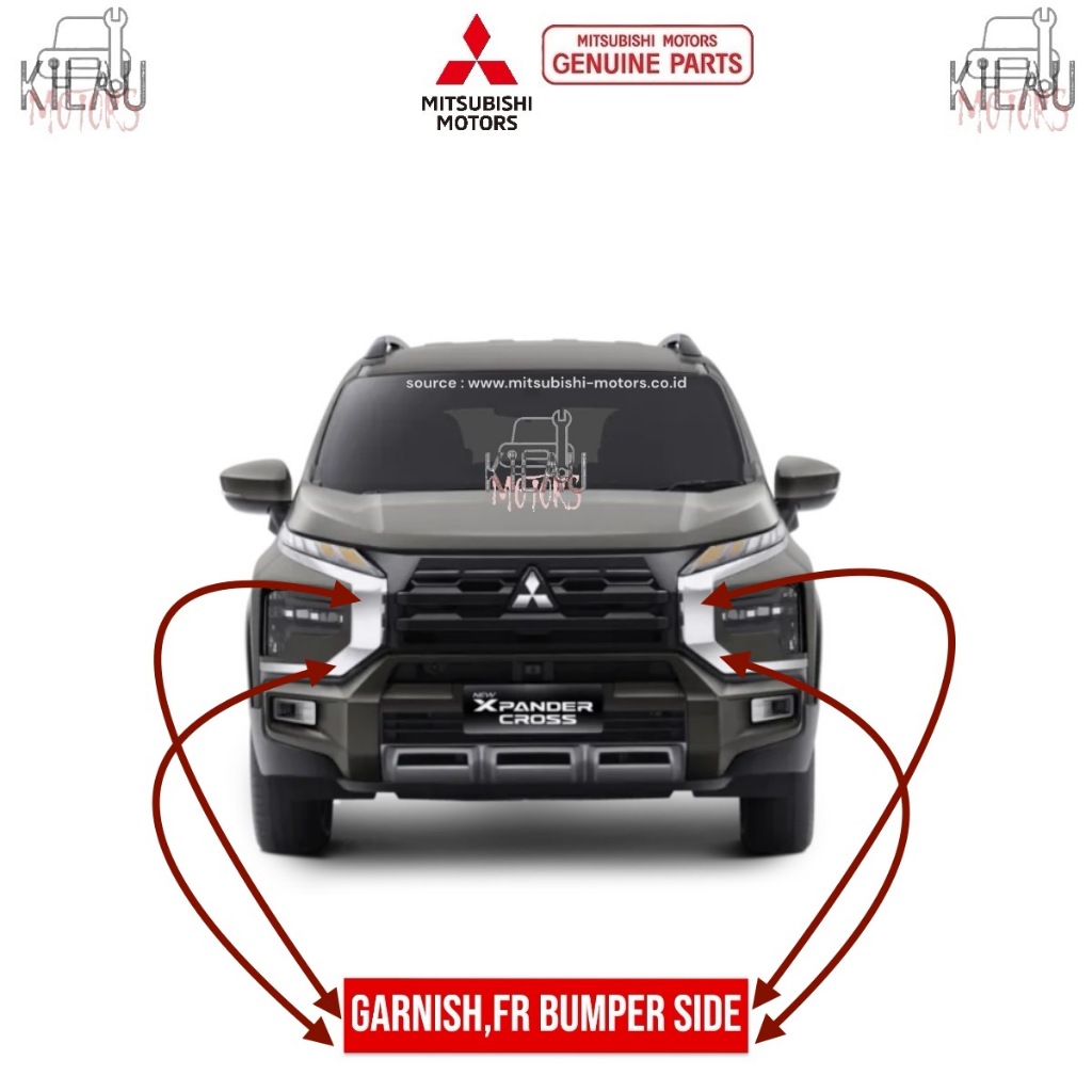 Original Front Bumper Chrome Garnish List for Mitsubishi New Xpander ...