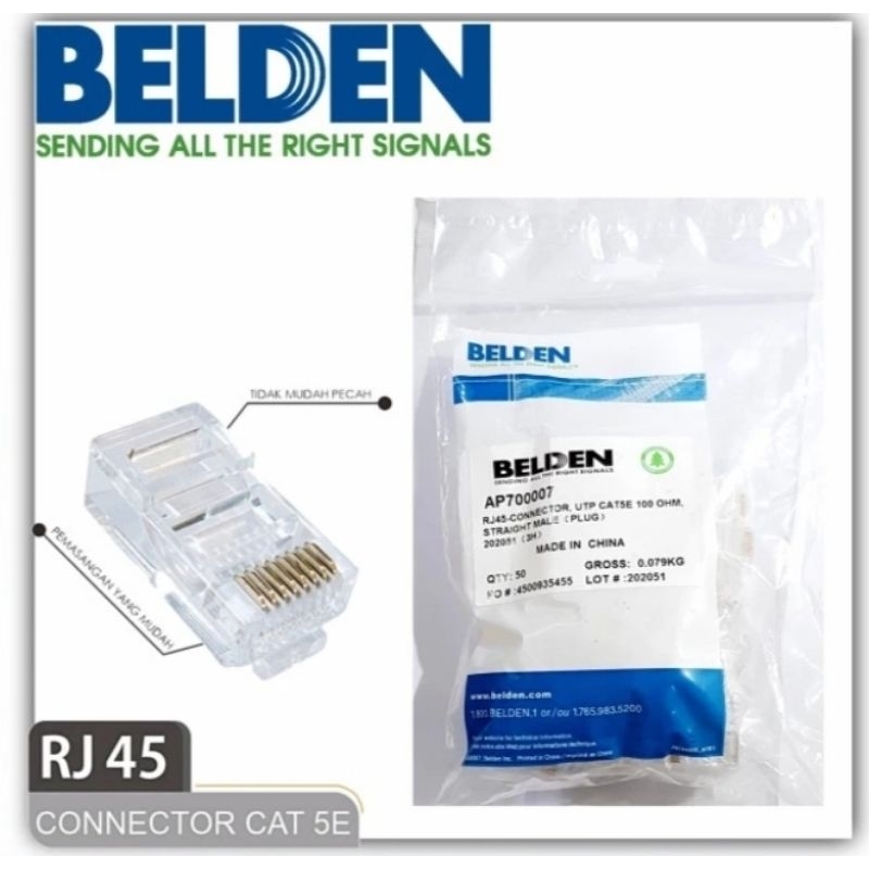 Belden RJ45 Cat 5 Connector RJ45 Cat5 Original AP70007 | Shopee Philippines