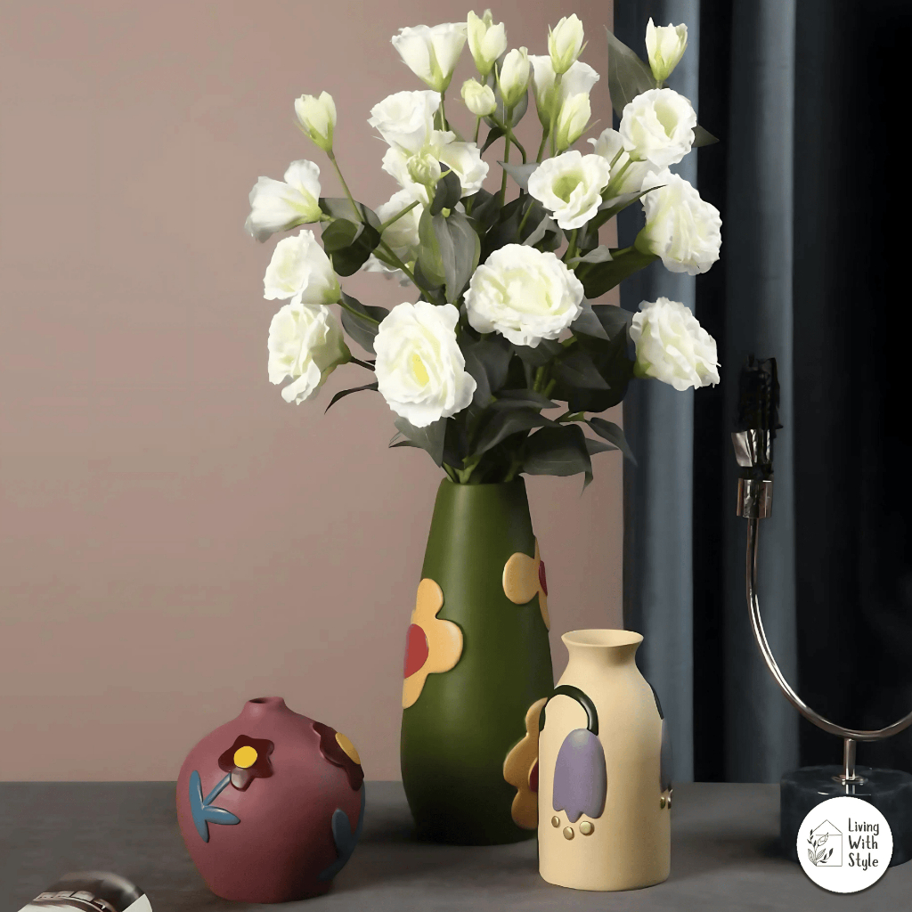 Living With Style - Colorful Nordic Flower Vase / Ceramic Flower Vase ...