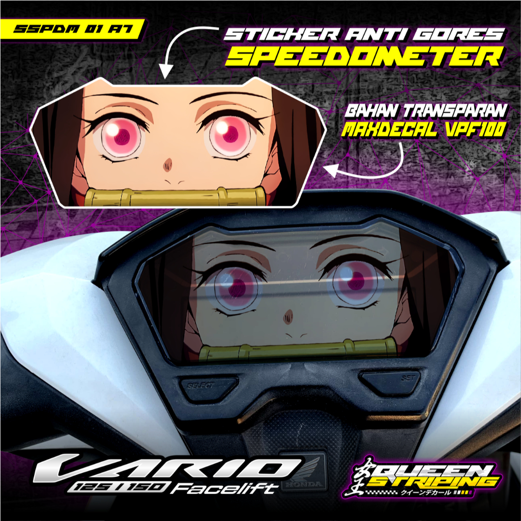 Vario 125/150 Led Motorcycle Transparent Speedometer Sticker New Nezuko ...