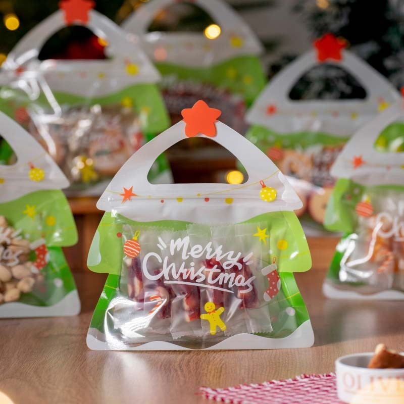 Plastic ZIPPER CHRISTMAS TREE SNOWMAN For COOKIES, Candy, Chocolate ...