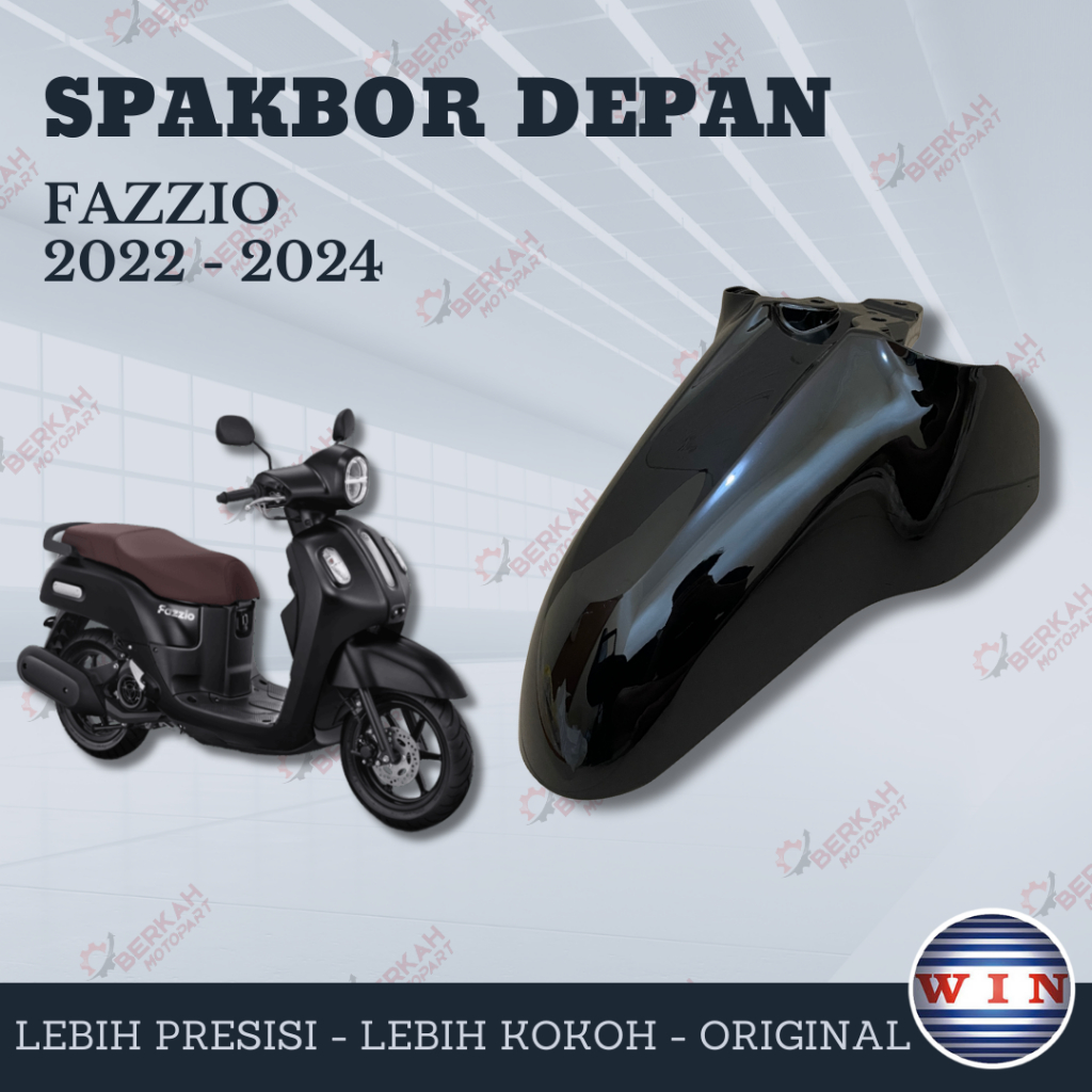 HITAM Yamaha Fazzio 2022 2023 2024 Front Fender Black Win Brand ...