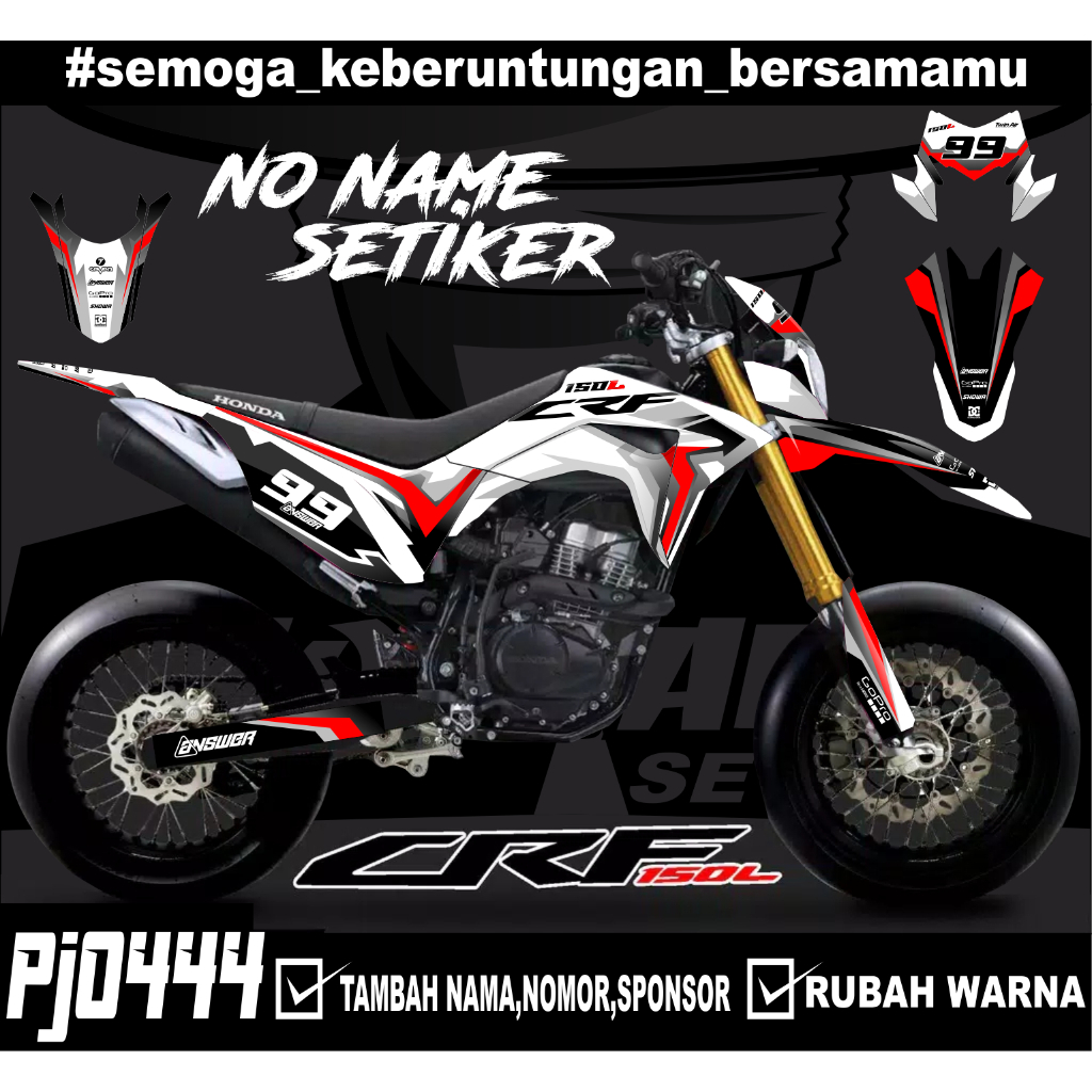 CRF 150 L- (Pj0444) minimalist Fullbody-Dekal CRF 150 L Trail Supermoto ...