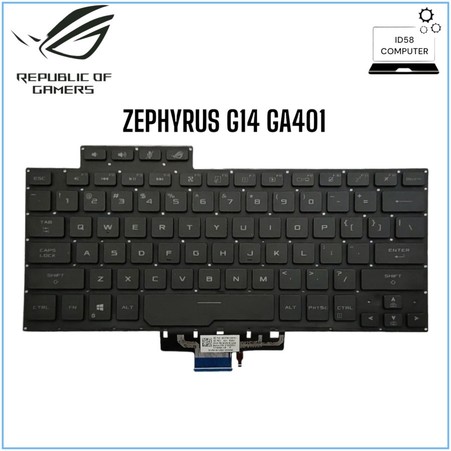Asus ROG ZEPHYRUS G14 GA401 GA401U BACKLIGHT Black KEYBOARD | Shopee ...