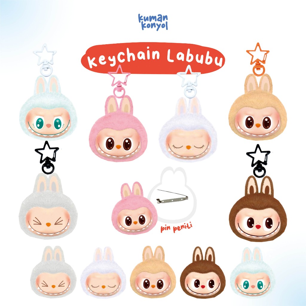 GANTUNGAN Keychain LABUBU KEYCHAIN LABUBU VIRAL MONSTER MACARON POPMART ...