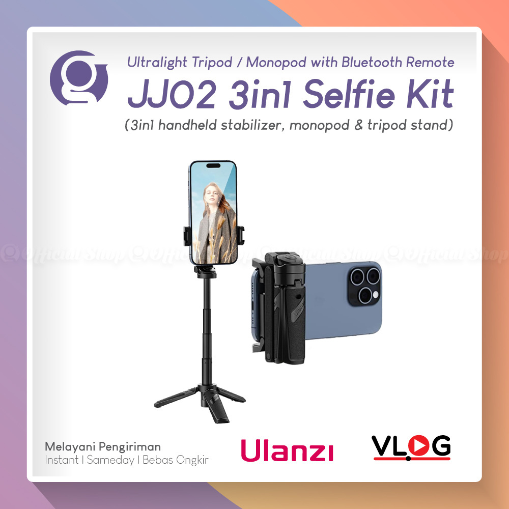 Ulanzi JJ02 Flexible 3in1 Tripod/Grip/Stick Selfie Extendable with ...