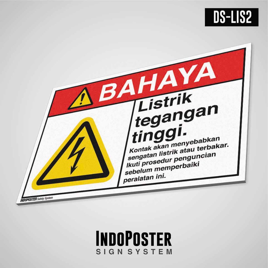 PERALATAN Pvc Safety Sign K3 Work Safety Sign ANSI ISO Standard ...