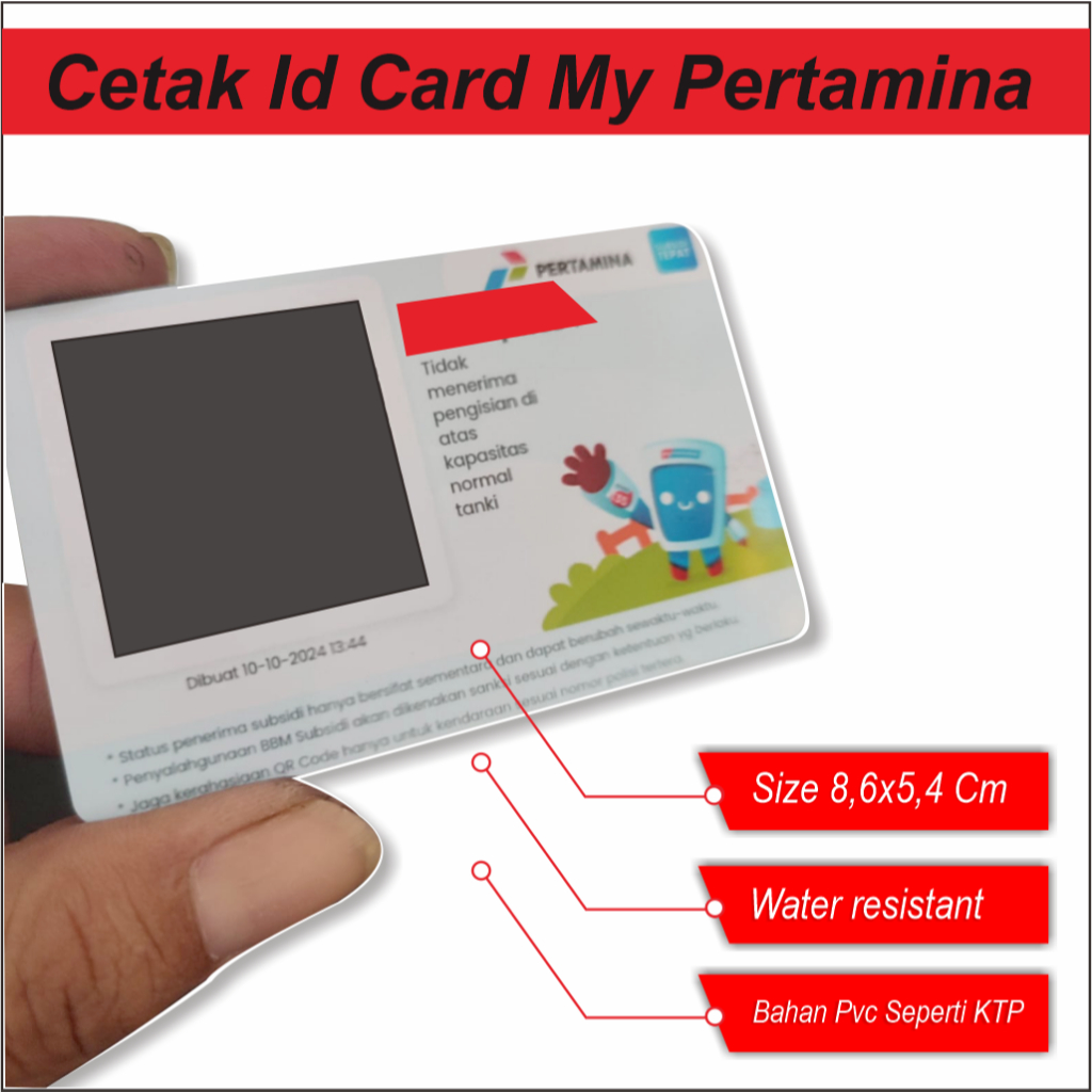 Print Pertamina Barcode Cards from Materials such as Member Cards ...