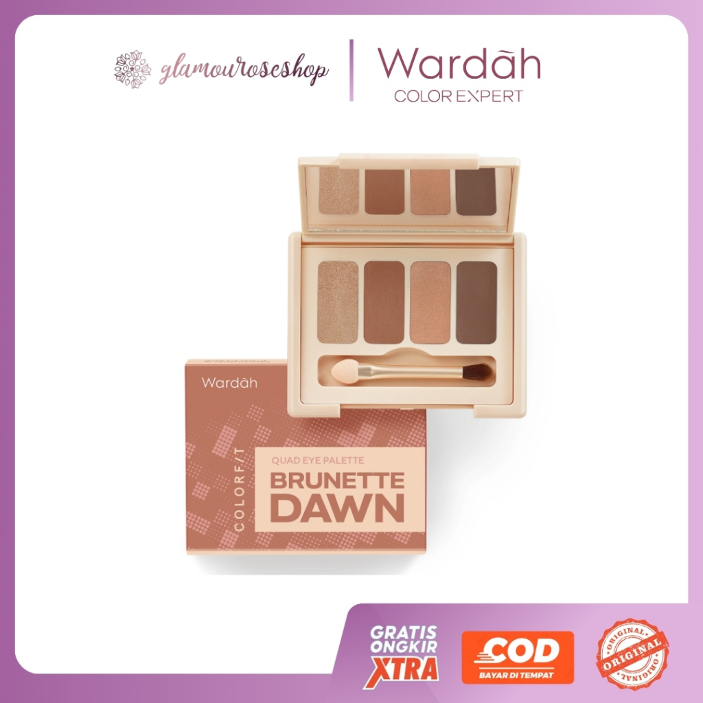 Wardah Colorfit Quad Eye Palette - 4 in 1 Pigmented Eyeshadow ...