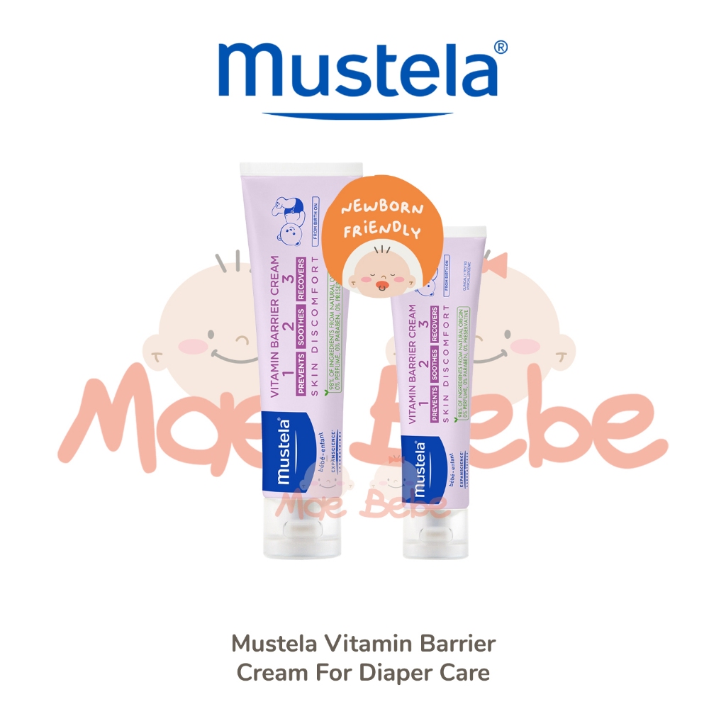 Mustela Vitamin Barrier Cream Anti Rash Cream Baby Diaper | Shopee ...