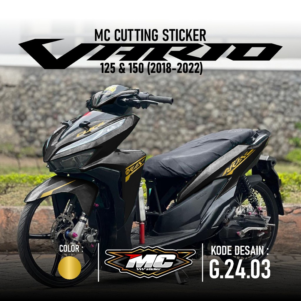 Cutting Sticker Vario 125 150 Led New - Motorcycle Accessories Sticker ...