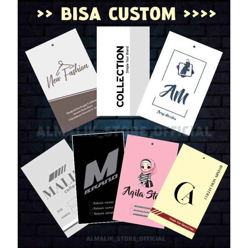 Hang tag custom label with your own brand name, clothes hangtag, shoe ...