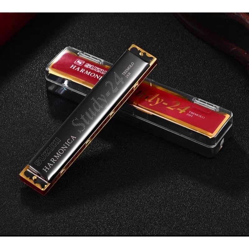 Harmonica Suzuki Study-24 Harmonica Tremolo 24 Holes | Shopee Philippines