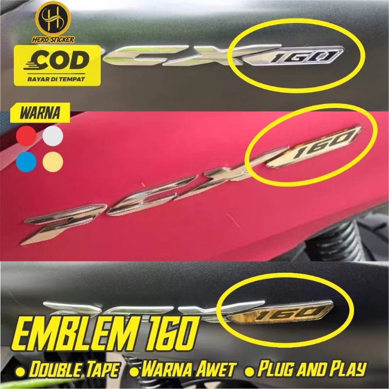 Nsa 2PCS EMBLEM VARIO 160 EMBLEM 160 PCX LOGO PCX 160 LOGO VARIO 160 3D ...