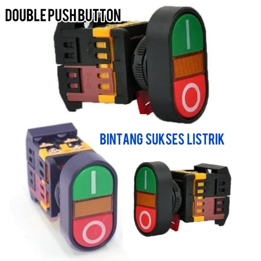 Original Double Push Button 220VAC lamp / Double pus buton SCB-220 ...