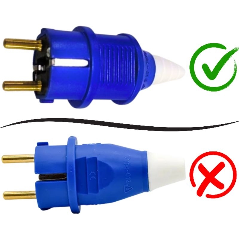 16A 2p power plug / 2pin mounting plug / ip44 male plug | Shopee ...
