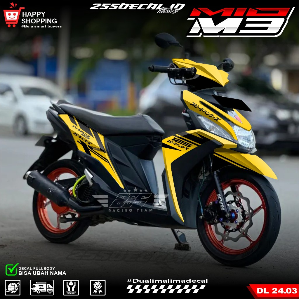 Mio M3 125 Decal - Mio Z Full Body FullBlock LATEST Popular Simple ...