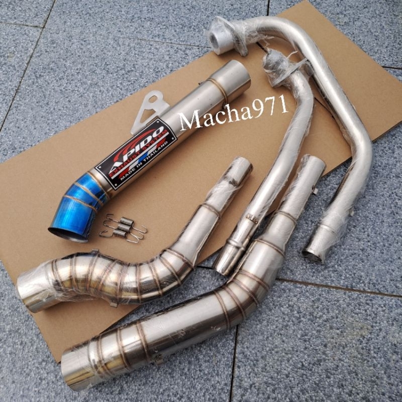 1set Apido super open pipe skygo 125 150 175 rusi_tc bajaj tmx 125 155 ...