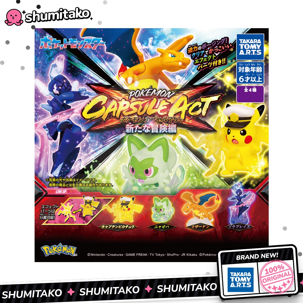 Gachapon Pokemon Capsule Act New Adventure Pikachu Sprigatito Charizard ...