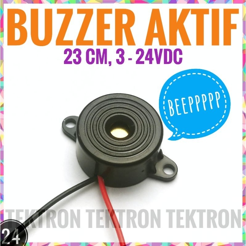 Buzzer 3V to 24V 2.3cm 23mm Continuous Beep Alarm Sound can be 3V 5V ...